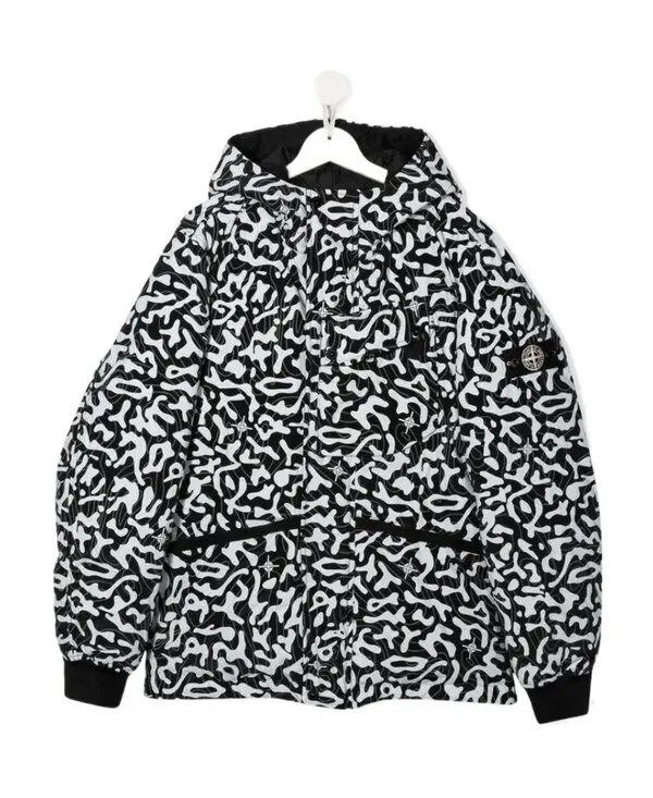 Stone Island Reflective Camouflaged Hooded Jacket