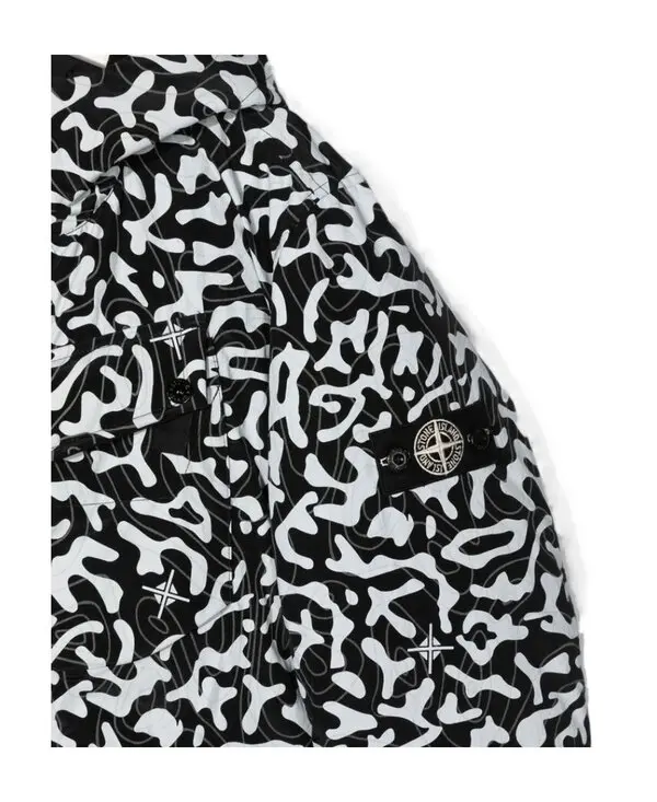 Stone Island Reflective Camouflaged Hooded Jacket