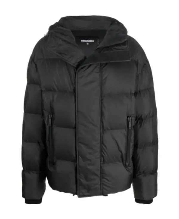 Dsquared2 Long Sleeved Hooded Padded Jacket - Black