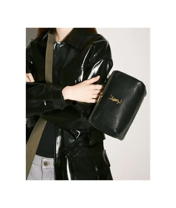 Saint Laurent Logo-plaque Wash Bag