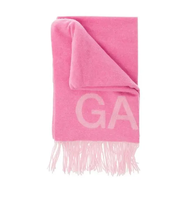 GANNI Wool Scarf - Pink