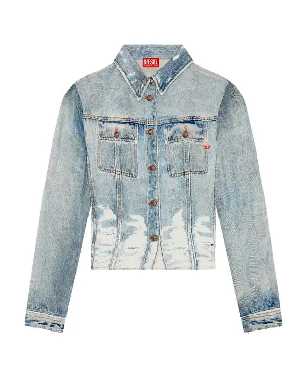 DIESEL® C-lorelle Cropped Distressed Shirt