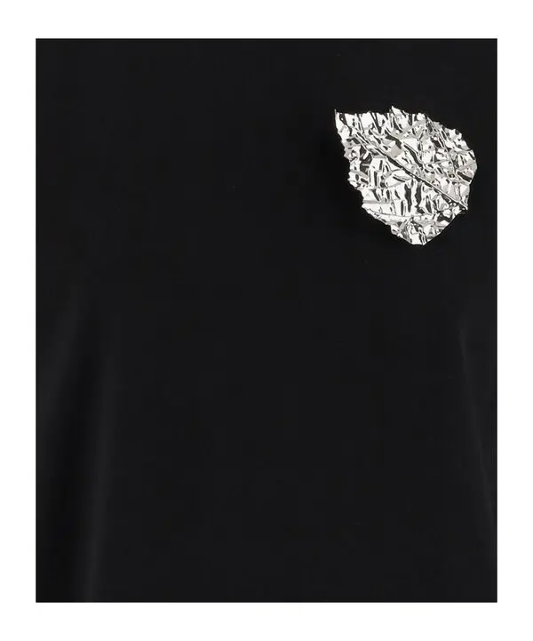 JIL SANDER Leaf-embellised T-shirt