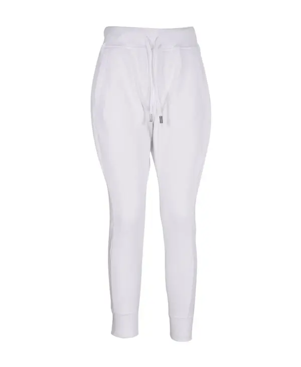 Dsquared2 Logo Printed Drawstring Track Pants - White