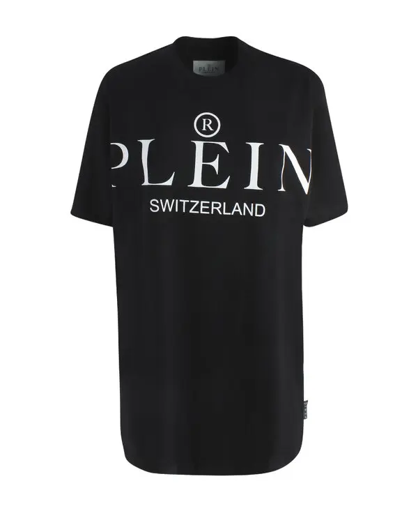 Philipp Plein Ss Iconic Plein Crewneck Jersey T-shirt - Black
