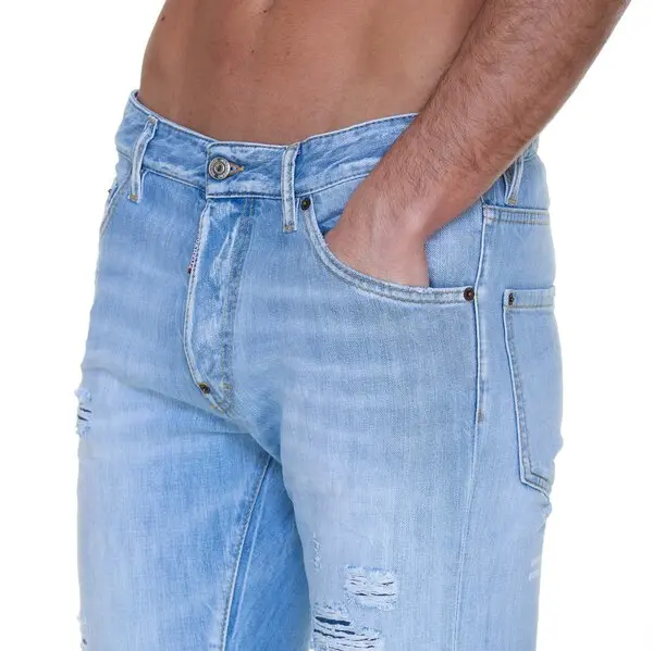 Dsquared2 Faded Effect Straight Leg Jeans