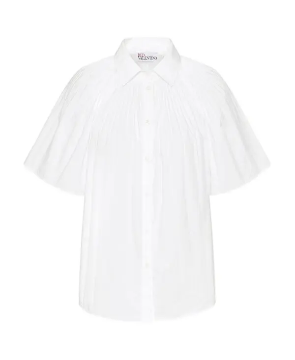 Red Valentino Pleated Button Shirt