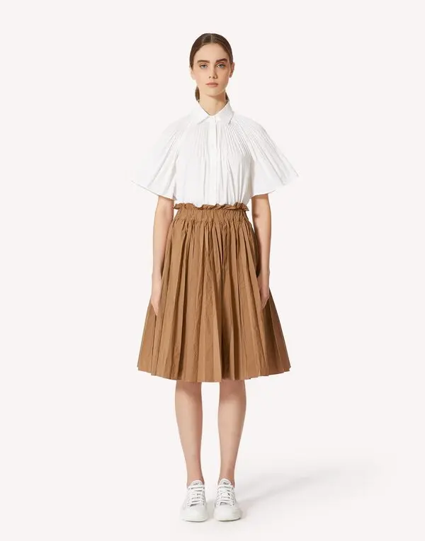 Red Valentino Pleated Button Shirt