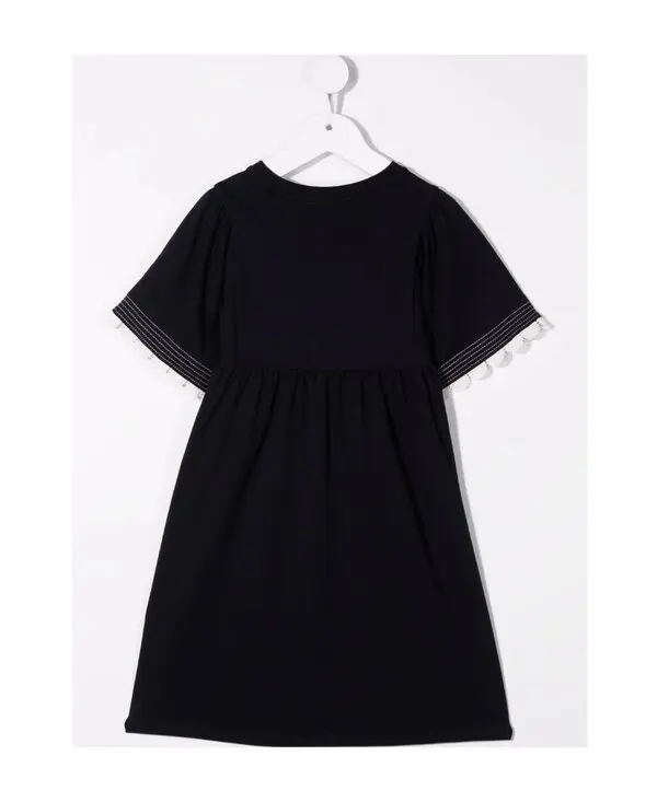 Chloé Embroidered Logo Flared Dress