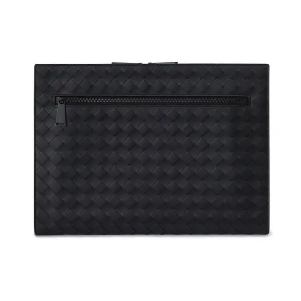 Bottega Veneta Woven Zip Clutch Bag