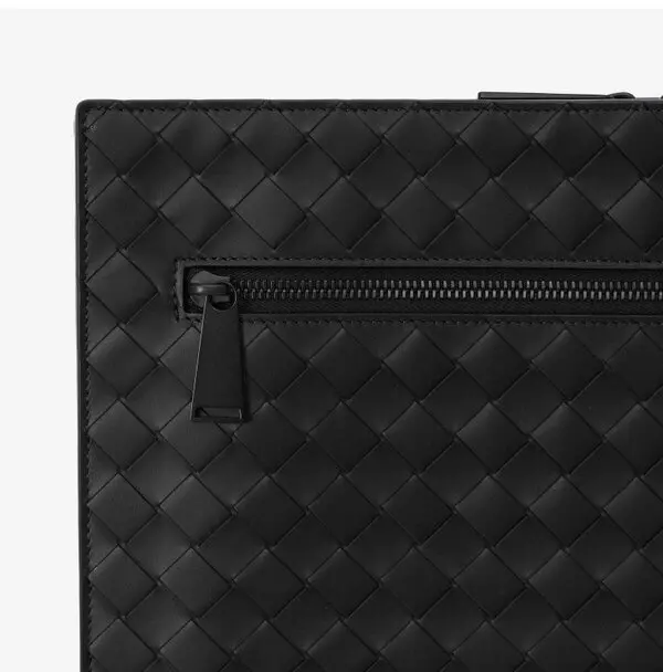Bottega Veneta Woven Zip Clutch Bag