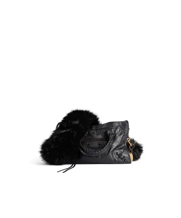 Balenciaga Animal-free Fur Strap With Engraved Logo