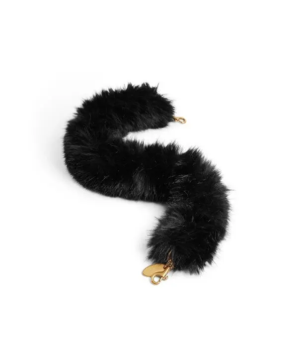 Balenciaga Animal-free Fur Strap With Engraved Logo