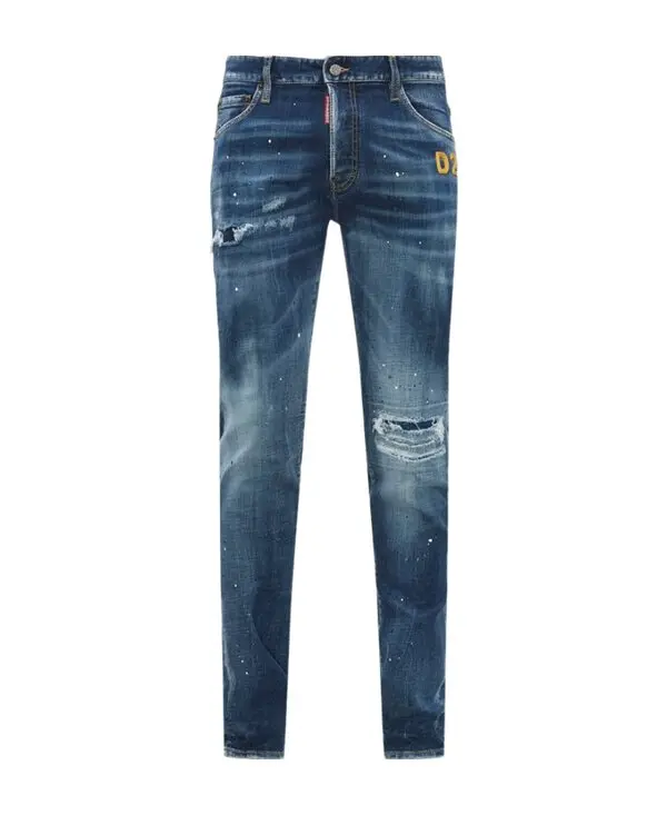 Dsquared2 Distressed Medium Hiking Jeans - Blue