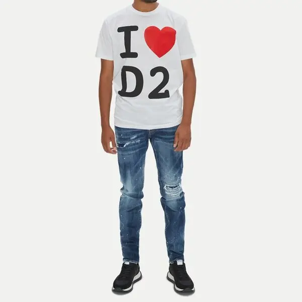 Dsquared2 Distressed Medium Hiking Jeans