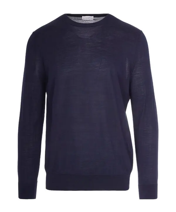 BALLANTYNE Crewneck Ribbed Jumper - Black