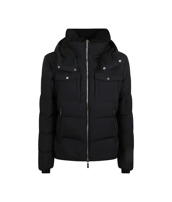MOORER Hooded Zip-front Jacket
