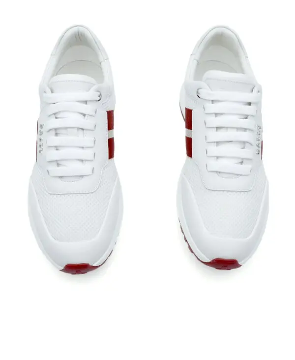 Bally Mesh Panel Leather Low-top Sneakers