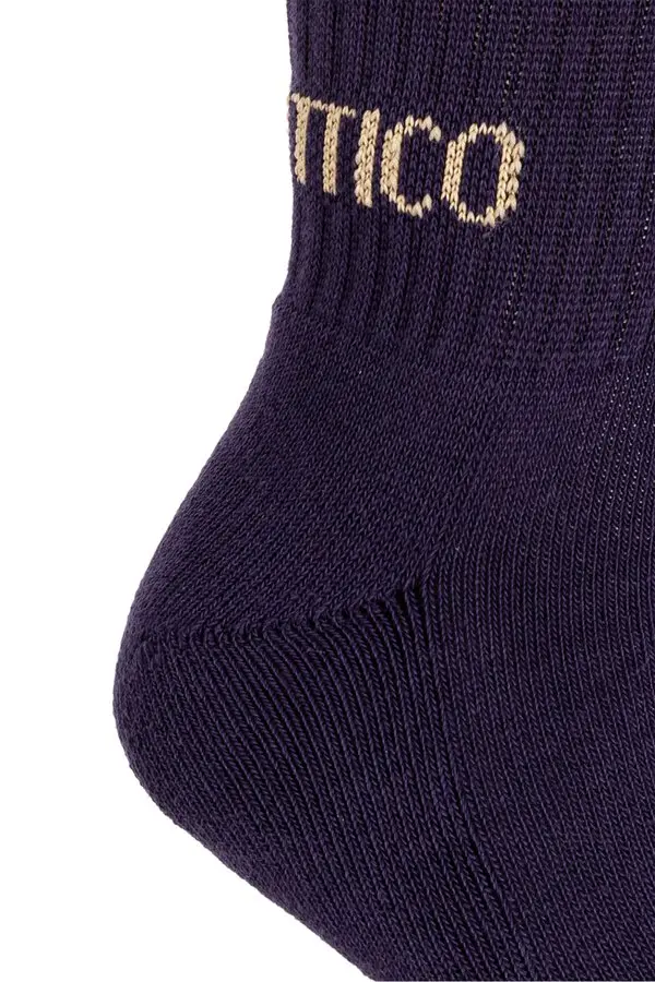 Attico Logo Intarsia Socks