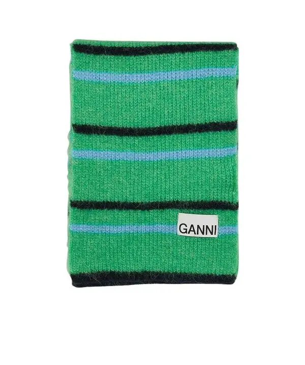 GANNI Soft Wool Scarf - Green