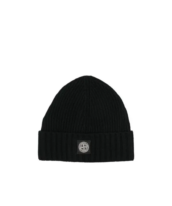 Stone Island Logo-patch Knitted Beanie