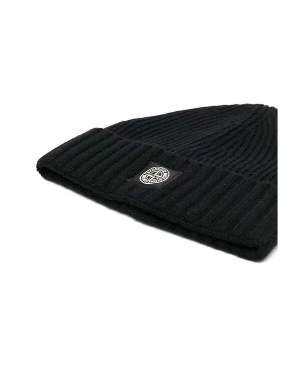 Stone Island Logo-patch Knitted Beanie