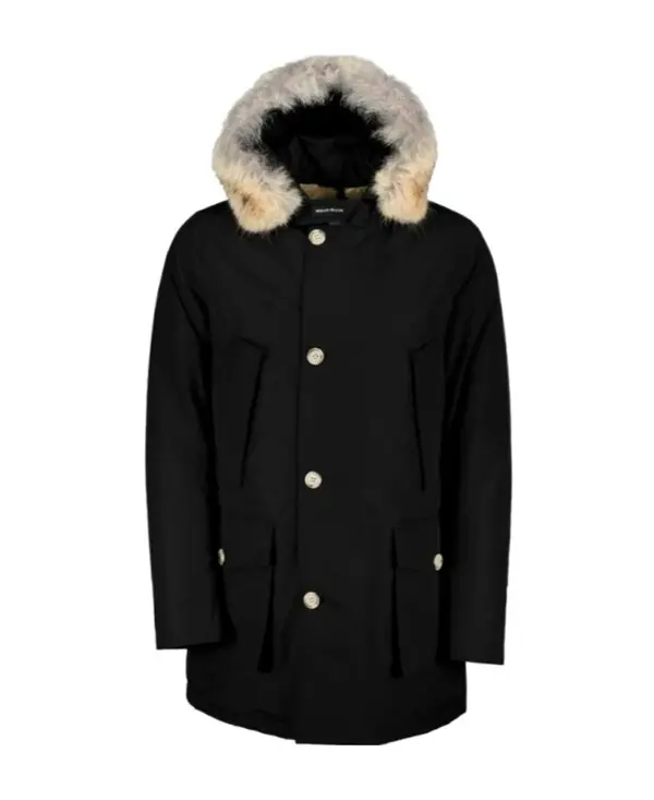 Woolrich Logo Parker Down Jacket - Black
