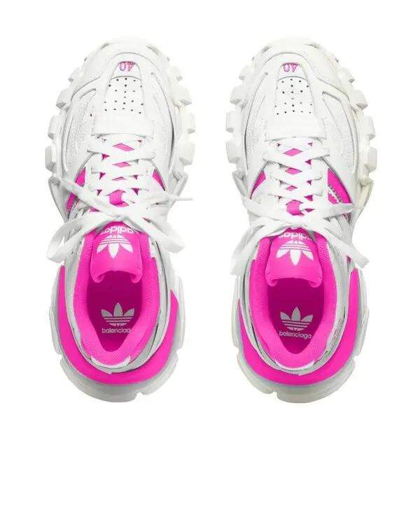 Balenciaga Adidas Track Forum Low Top Sneakers - White