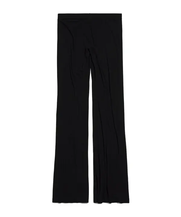 Balenciaga Bb Garderobe Artwork Embroidered Elastic Waist Flared Pants