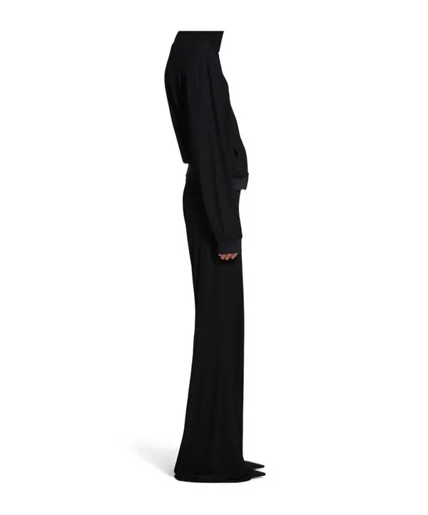 Balenciaga Bb Garderobe Artwork Embroidered Elastic Waist Flared Pants