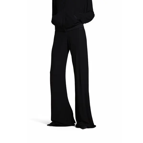 Balenciaga Bb Garderobe Artwork Embroidered Elastic Waist Flared Pants