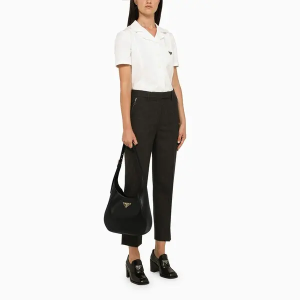 Prada Logo-triangle Curve-edge Shoulder Bag