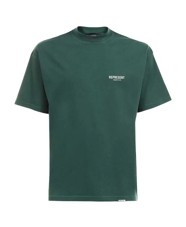 REPRESENT Logo-print Short-sleeve T-shirt - Green