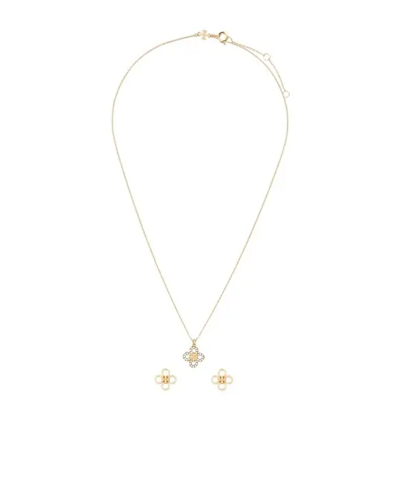 Tory Burch Kira Clover Pavé Set - Yellow