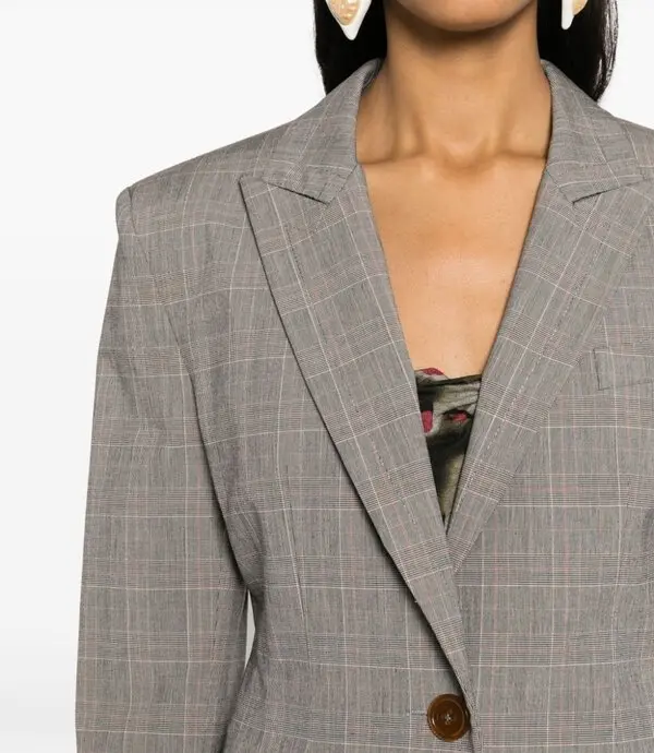 VIVIENNE WESTWOOD Single-breasted Checked Tailored Blazer