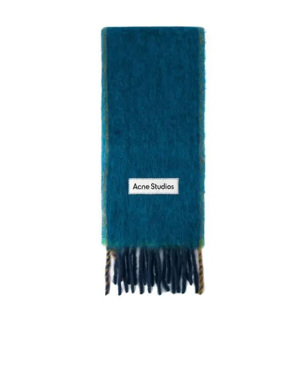 Acne Studios Fringed-edge Scarf - Blue
