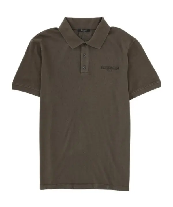 Balmain Collared Short-sleeved Polo Shirt