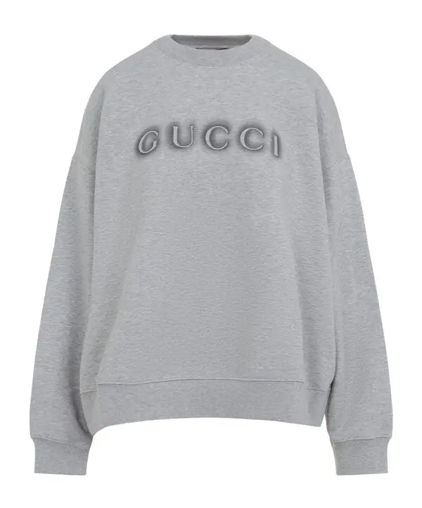 Gucci Logo Crewneck Sweatshirt - Grey Melange