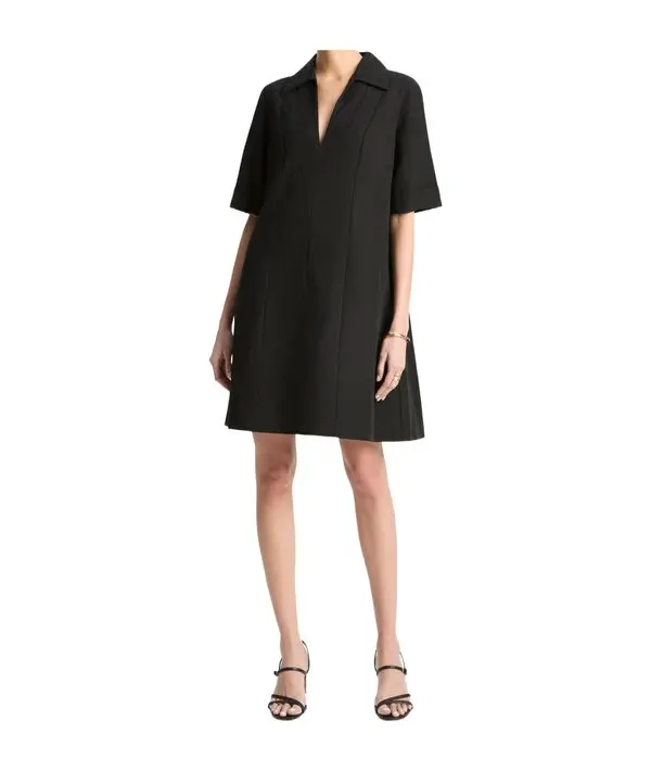 Vince Short Sleeve Shirt Dress - Black