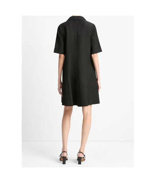 Vince Short Sleeve Shirt Dress - Black
