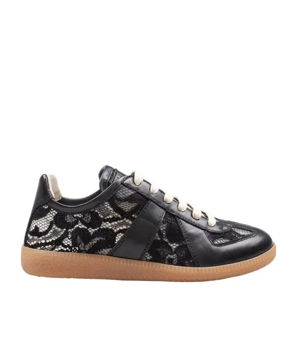 MAISON MARGIELA Replica Lace-up Sneakers - Black