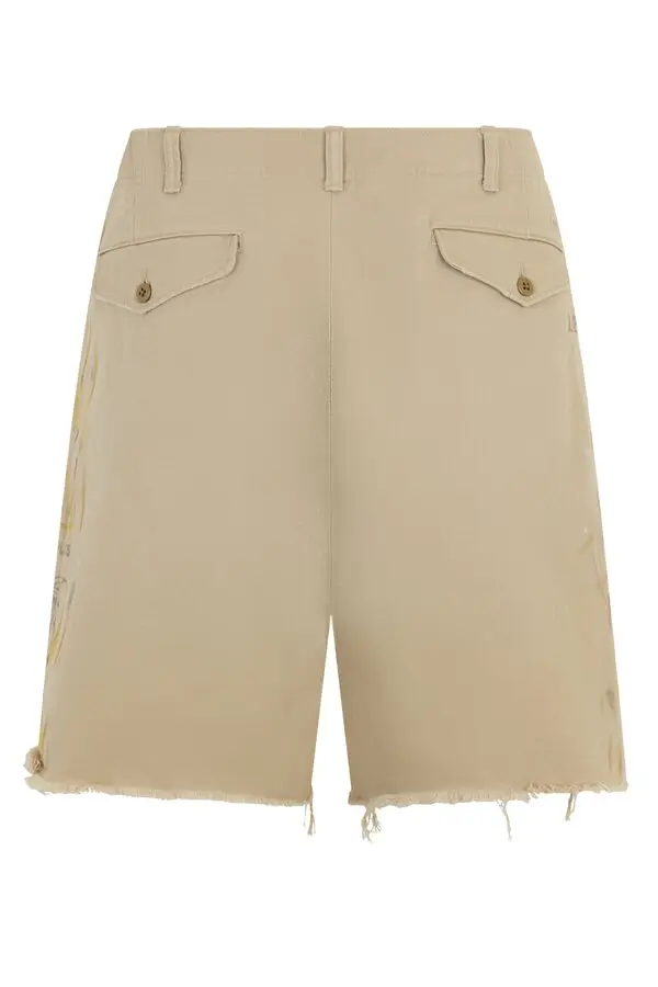 Polo Ralph Lauren Frayed-hem Printed Shorts