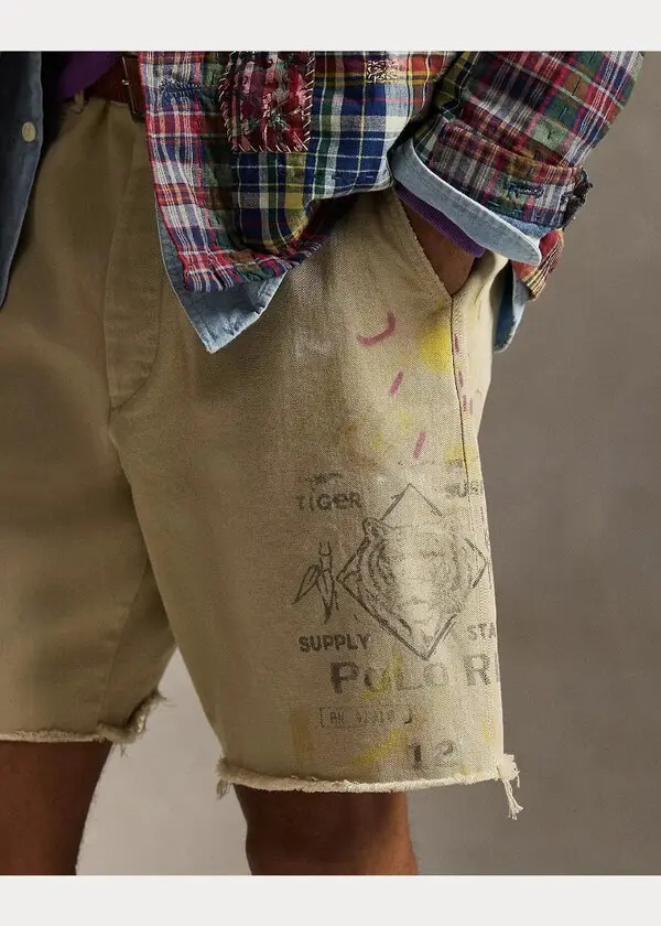 Polo Ralph Lauren Frayed-hem Printed Shorts