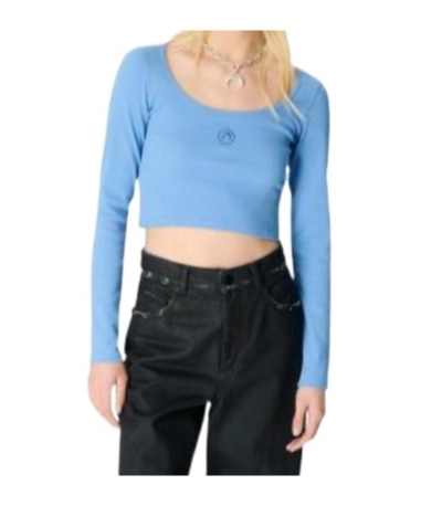 MARINE SERRE Long Sleeve Round Neck Top