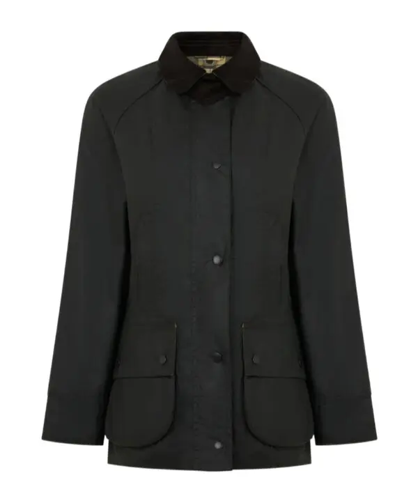 Barbour Beadnell Waxed Corduroy-collar Jacket