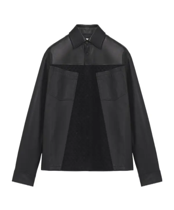 Alexander McQueen Panelled Leather Overshirt