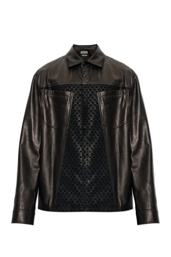 Alexander McQueen Skull Panel Leather Jacket