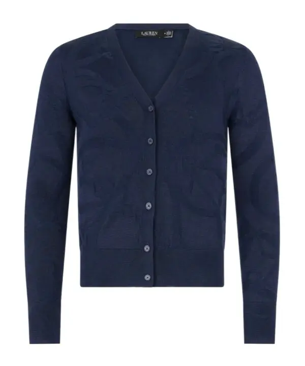 Ralph Lauren Jacquard V-neck Knitted Cardigan
