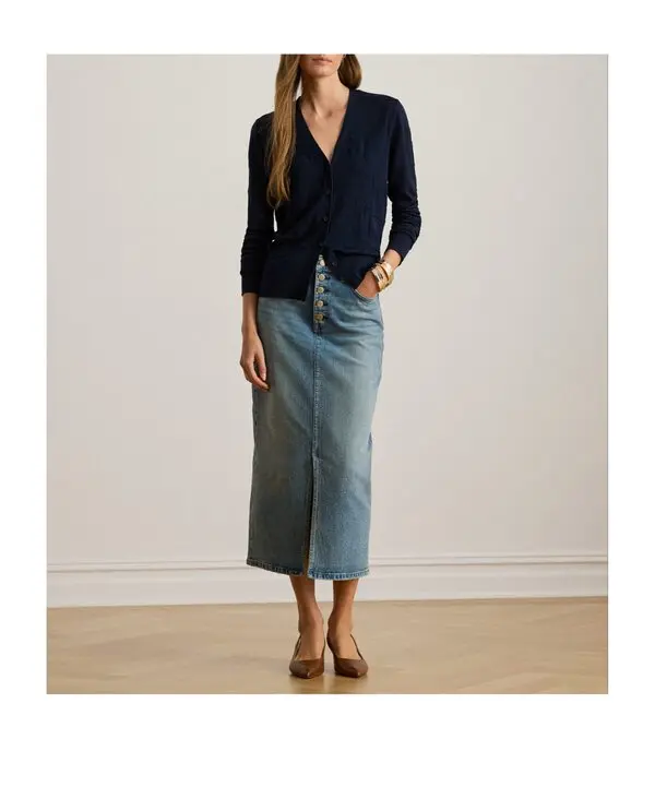 Ralph Lauren Jacquard V-neck Knitted Cardigan