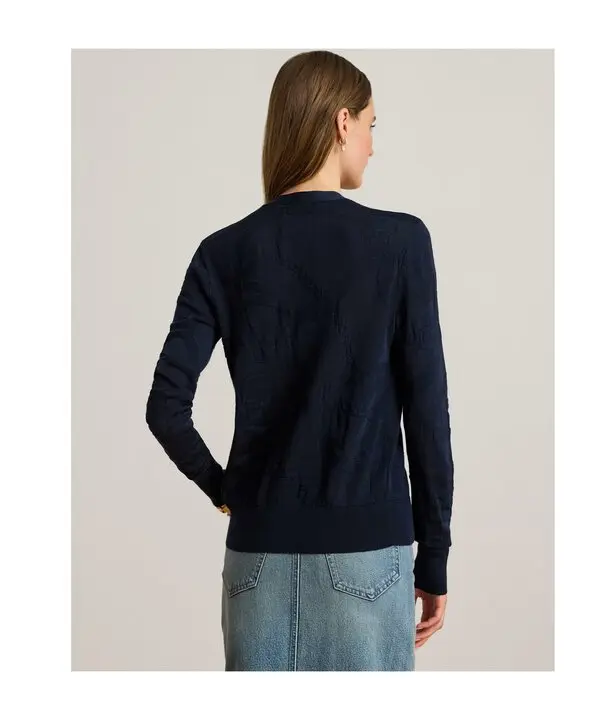 Ralph Lauren Jacquard V-neck Knitted Cardigan